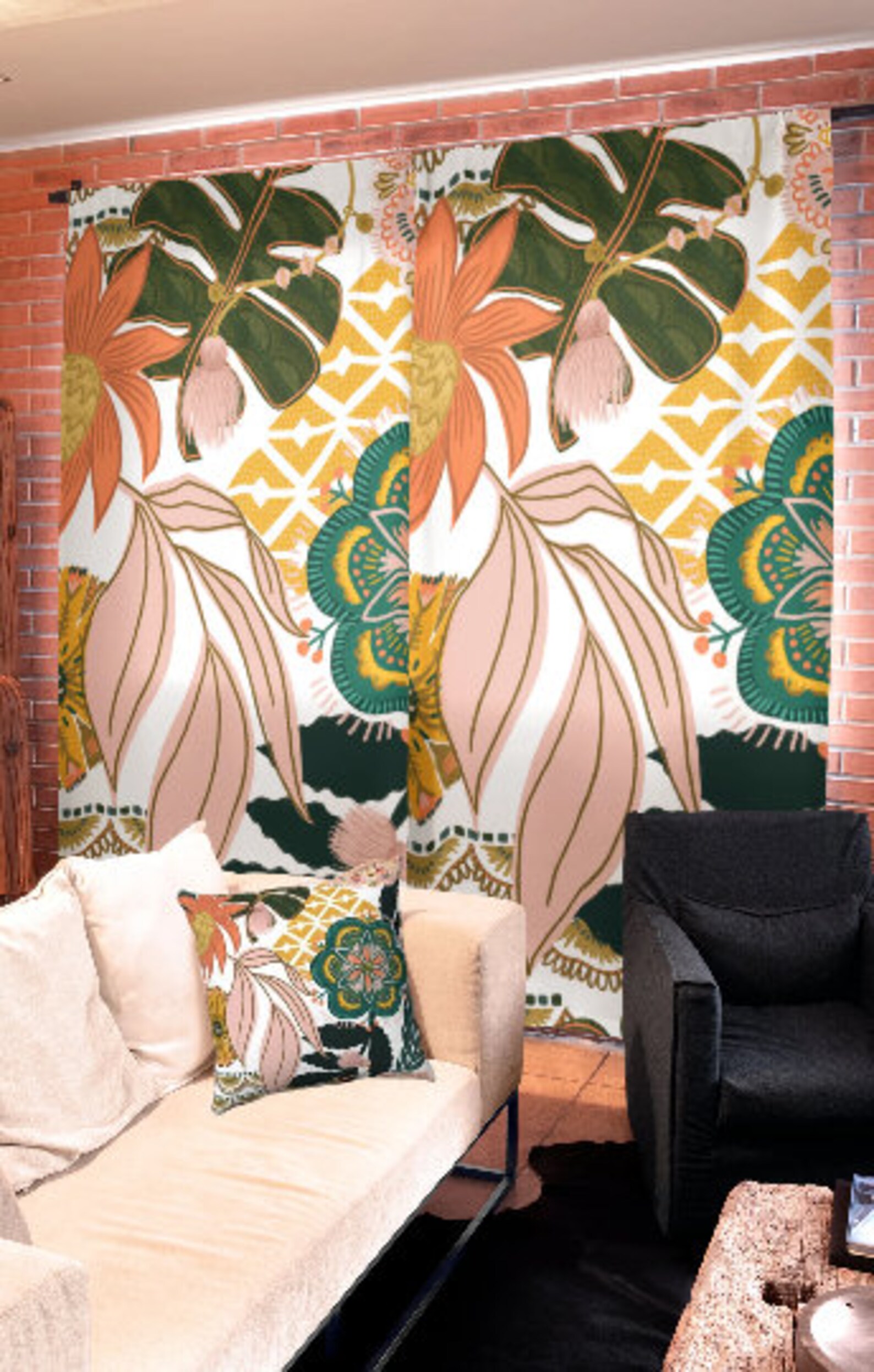 Bohemian Curtains Boho Home Decor Boho Curtains Floral - Etsy