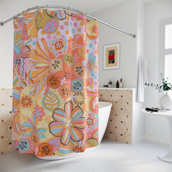 Retro Shower Curtain - Etsy