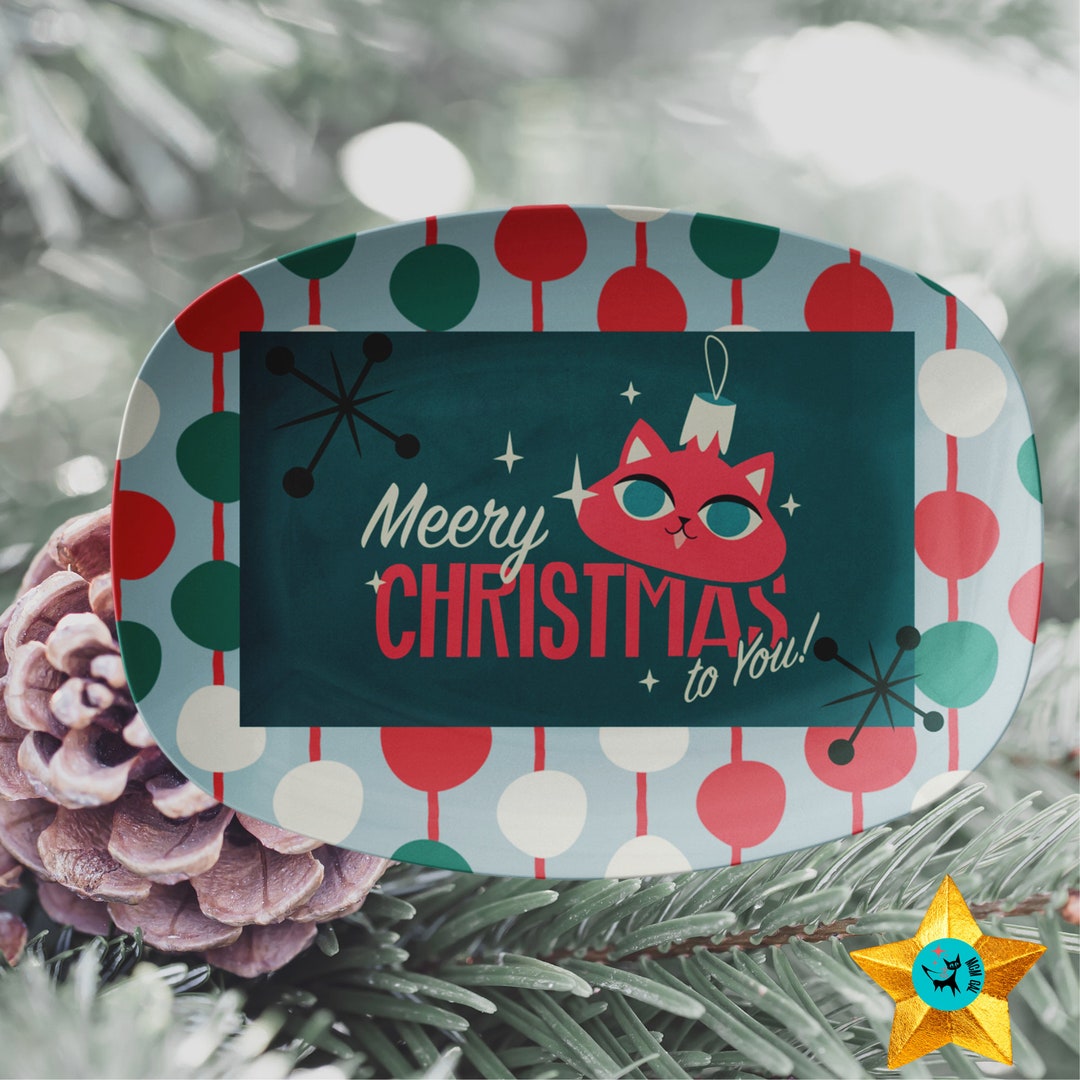 Kitsch, Mid Century Modern Dinnerware, Holiday Party, Atomic Platter - Etsy