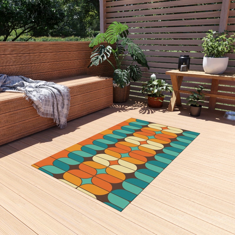 Mid Century Rug - Etsy