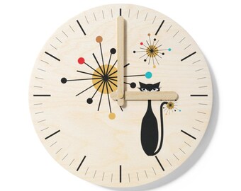 Mid Century Clock - Etsy