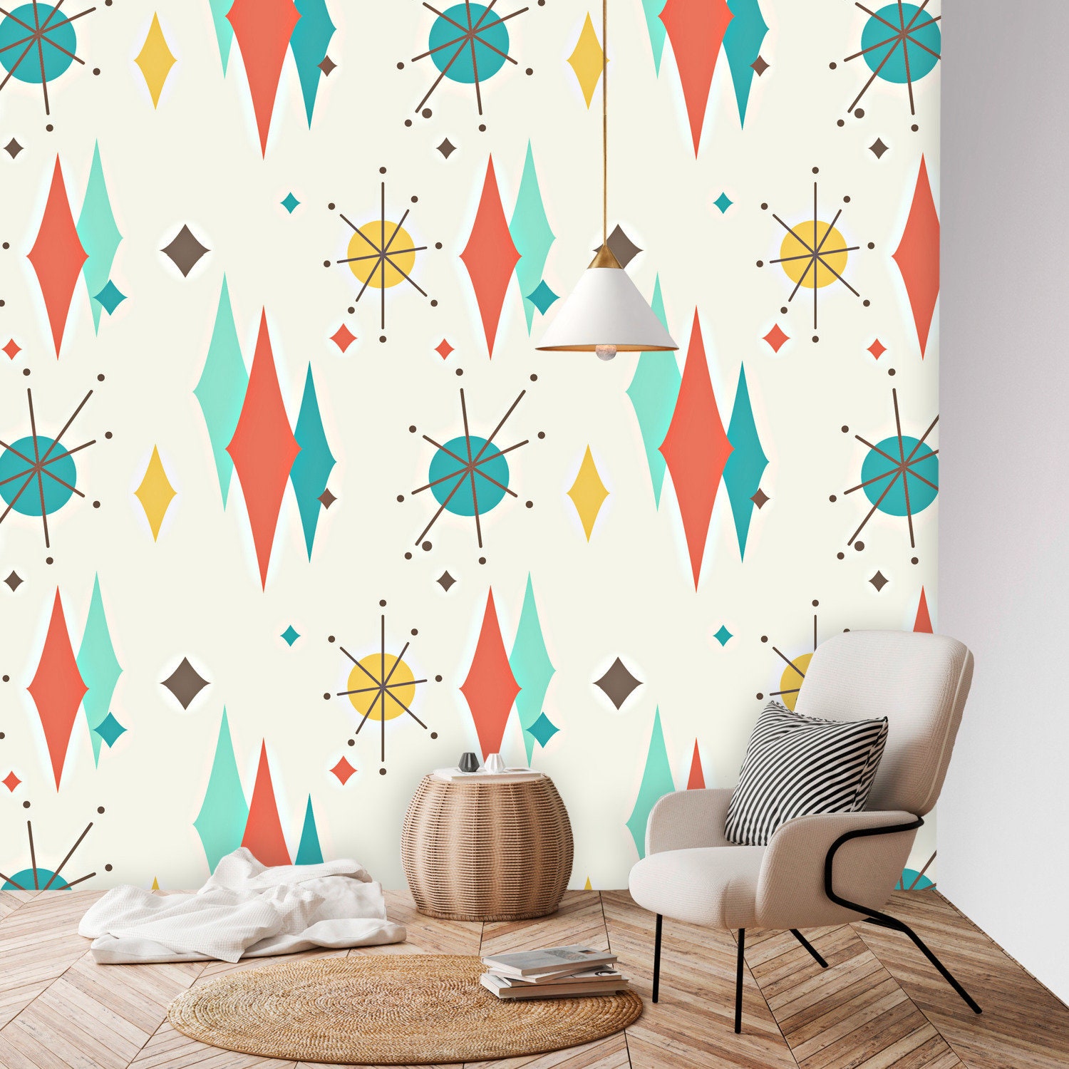 Retro Atomic Starburst Background