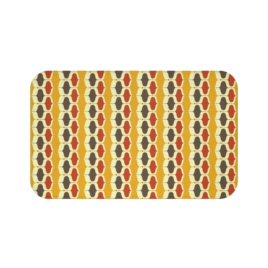 Mid Century Modern Retro Yellow Brown and Rust MCM Home | Etsy