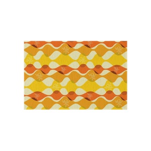 Mid Century Modern Designs, Outdoor, Indoor Geometric Yellow and Orange ...