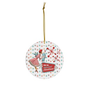 50's Atomic Christmas Party Gift ,retro Kitschy Christmas Ceramic ...