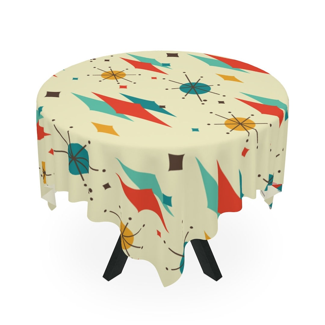 Atomic Starburst Beige Franciscan Astro Diamond Mid Century - Etsy