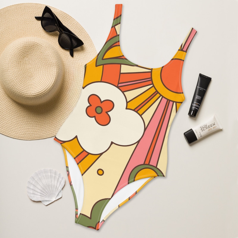 Retro One Piece Swimsuit Women - Etsy