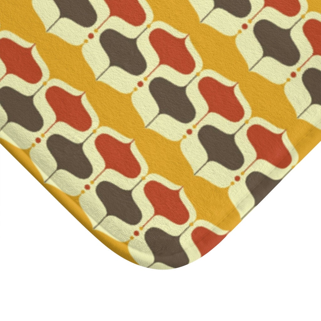 Mid Century Modern Retro Yellow Brown and Rust MCM Home | Etsy