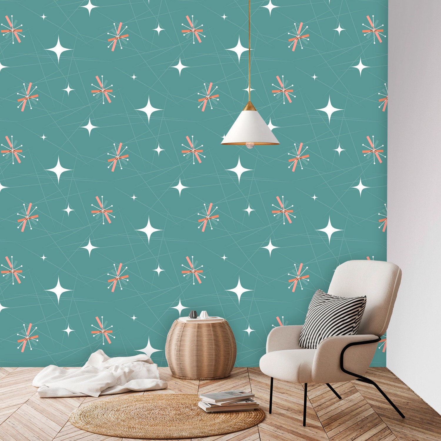 Vintage Atomic Digital Background