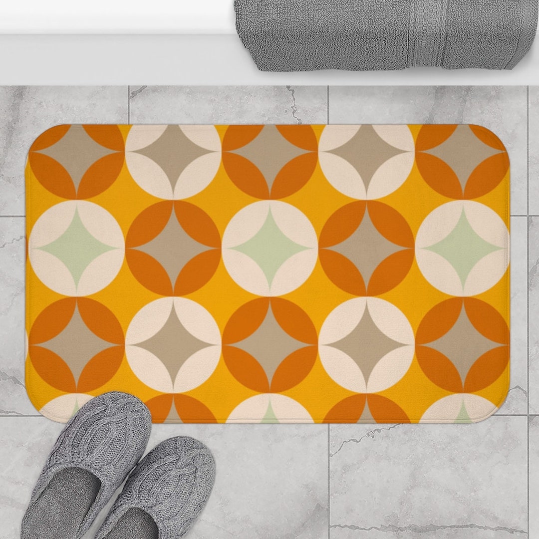 Mid Century Modern Mustard Yellow Cream Light Gray - Etsy