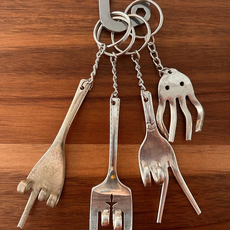 Hand Cast Silver Keychain - Etsy