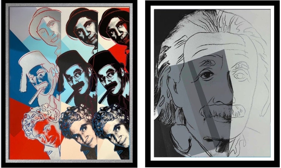 Andy Warhol 2 Piece Package.marx Bros. and Einstein Images From Jews ...