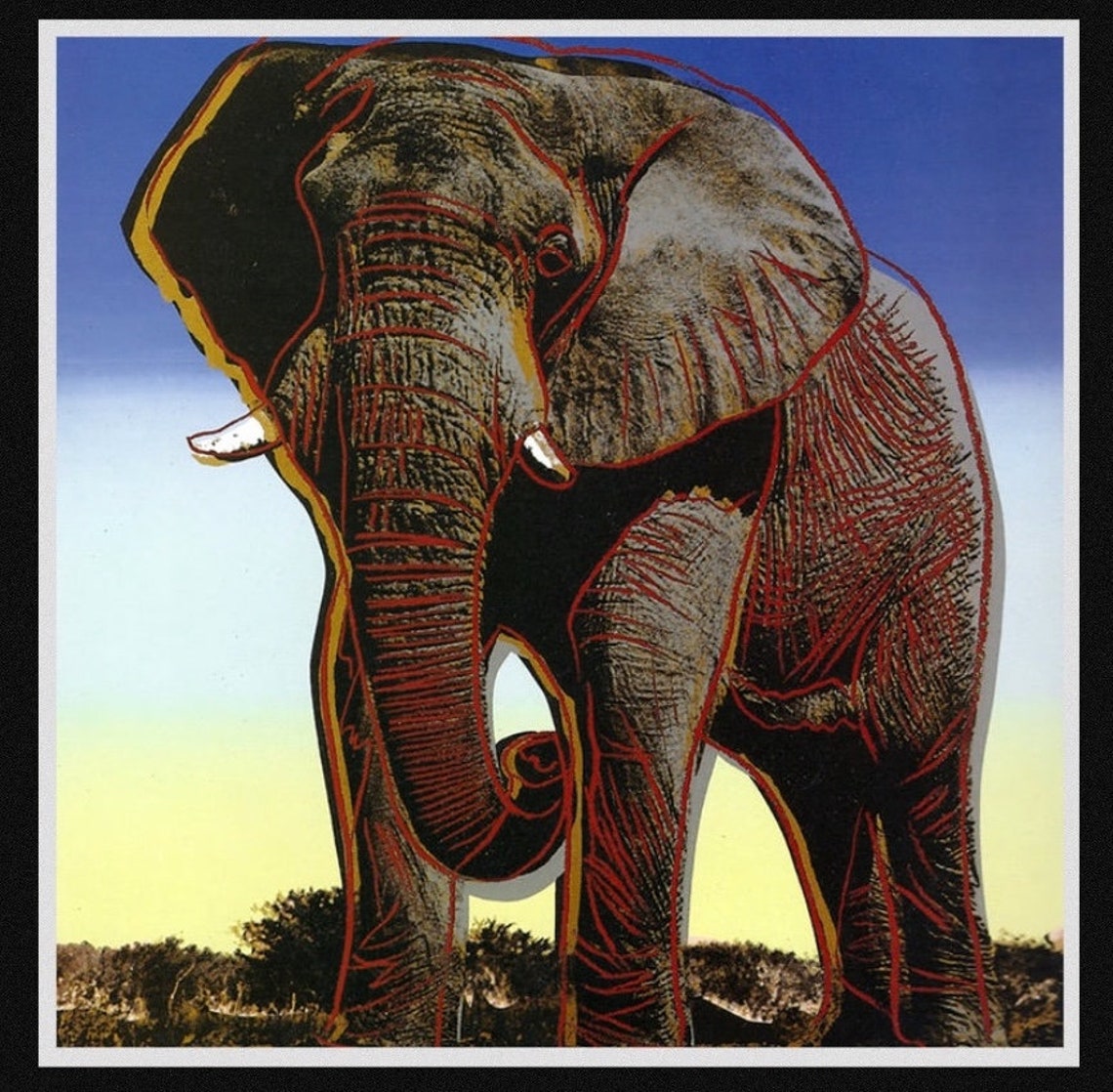 Andy WARHOL “ELEPHANT”- Full 38 X 38" Silkscreen (screenprint ...