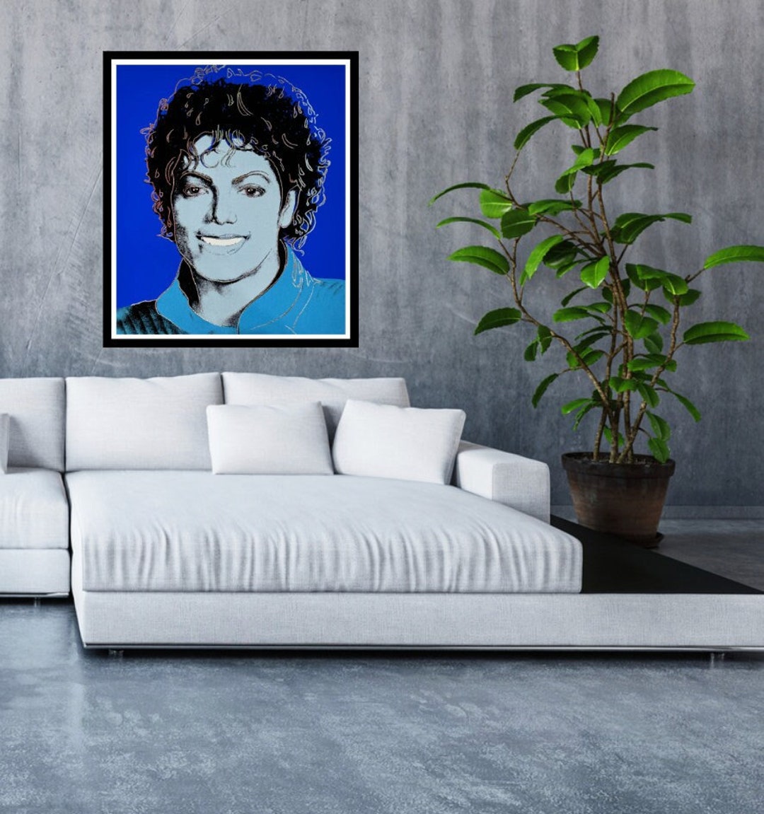 WARHOL “MICHAEL Jackson”-full Sized Screenprint -royal Blue-diamond ...