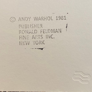 Andy WARHOL uncle Sam Myths Suite SILKSCREEN Proof DIAMOND Dust. 38 X ...