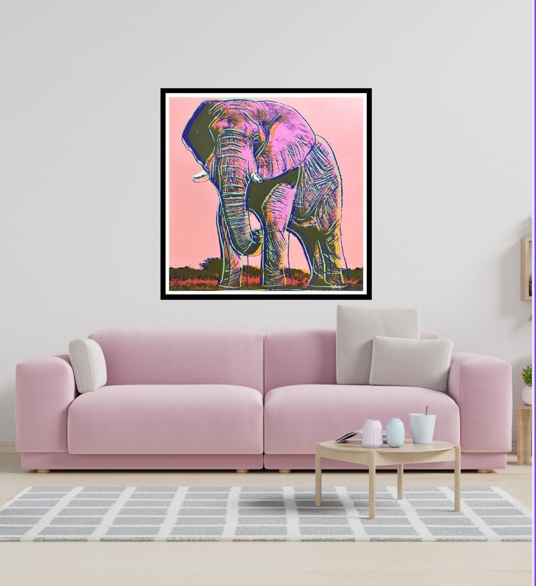 Andy WARHOL “ELEPHANT”- Full Sized 38 X 38" Silkscreen (screenprint ...