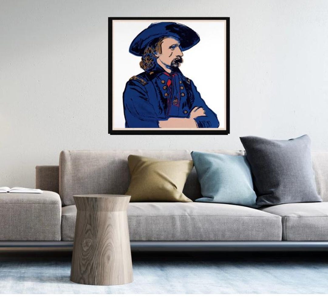 Full Sized ANDY WARHOL "general Custer"- Blue Trial Silkscreen- Proof ...