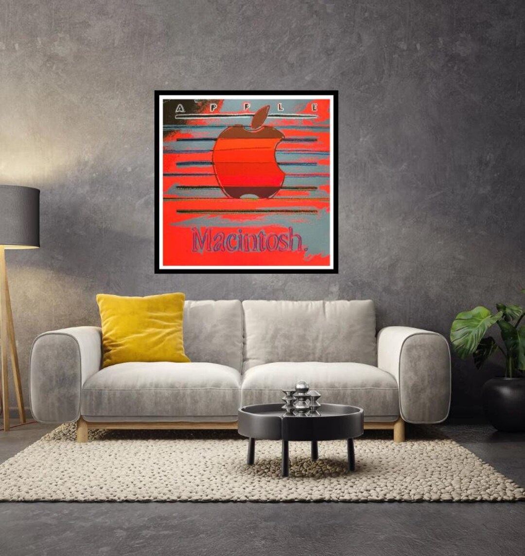 ANDY WARHOL “apple"- Red Trial Screenprint Proof- Ads Suite- 38 X 38 ...