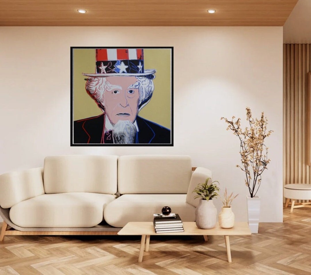 Andy WARHOL uncle Sam Myths Suite SILKSCREEN Proof DIAMOND Dust. 38 X ...