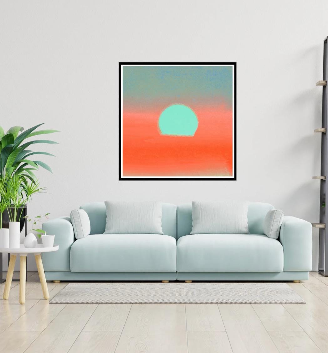 Full Sized ANDY WARHOL "sunset" #22- Screenprint Proof- Vibrant Colors ...
