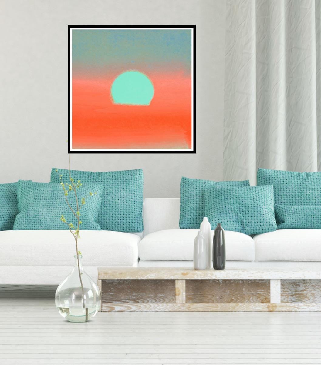 Full Sized ANDY WARHOL "sunset" #22- Screenprint Proof- Vibrant Colors ...