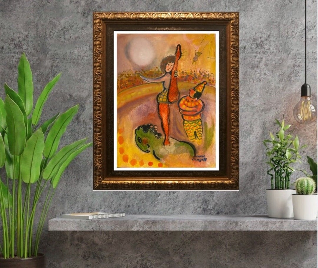 Marc CHAGALL- ORIGINAL WATERCOLOR- Gouache Painting- Hand Signed, Phd ...
