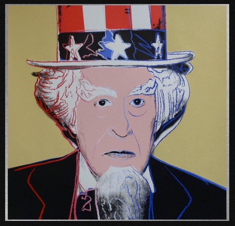 Andy WARHOL uncle Sam Myths Suite SILKSCREEN Proof DIAMOND Dust. 38 X ...
