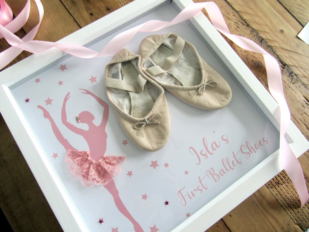 My First Ballet Shoes Box Frame, Ballet Shoes Keepsake, Ballerina Box ...