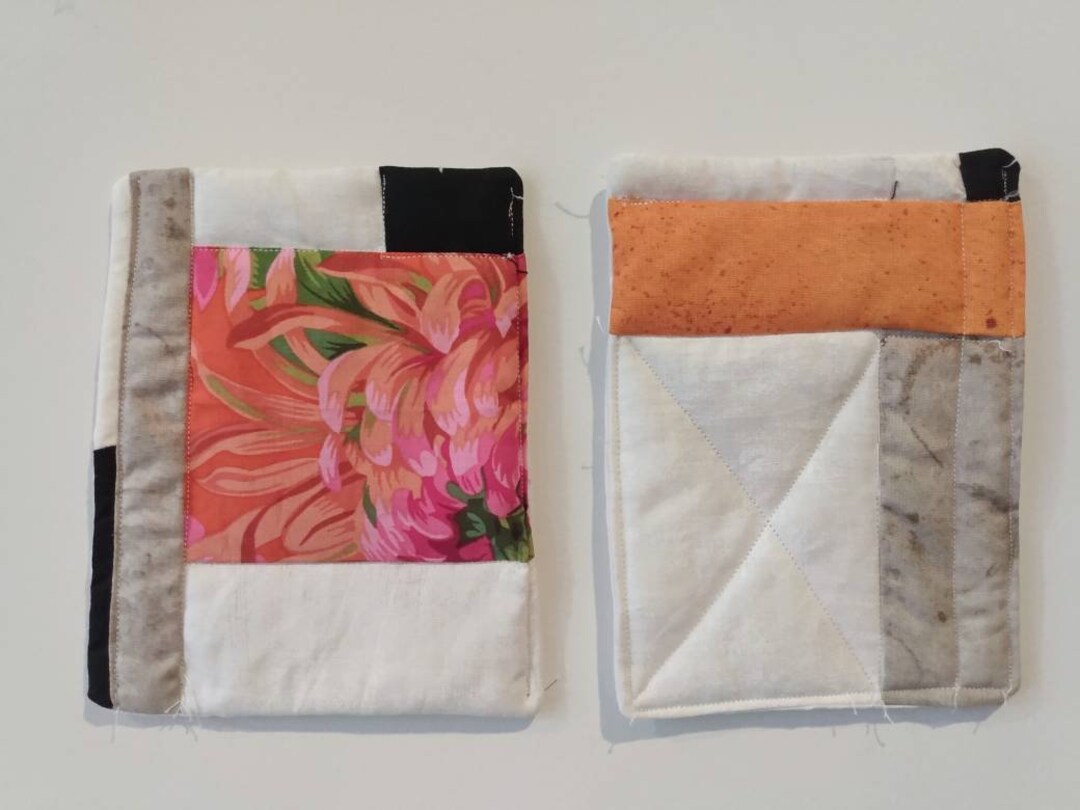 Fiery Floral Mug Rug Duo - Etsy