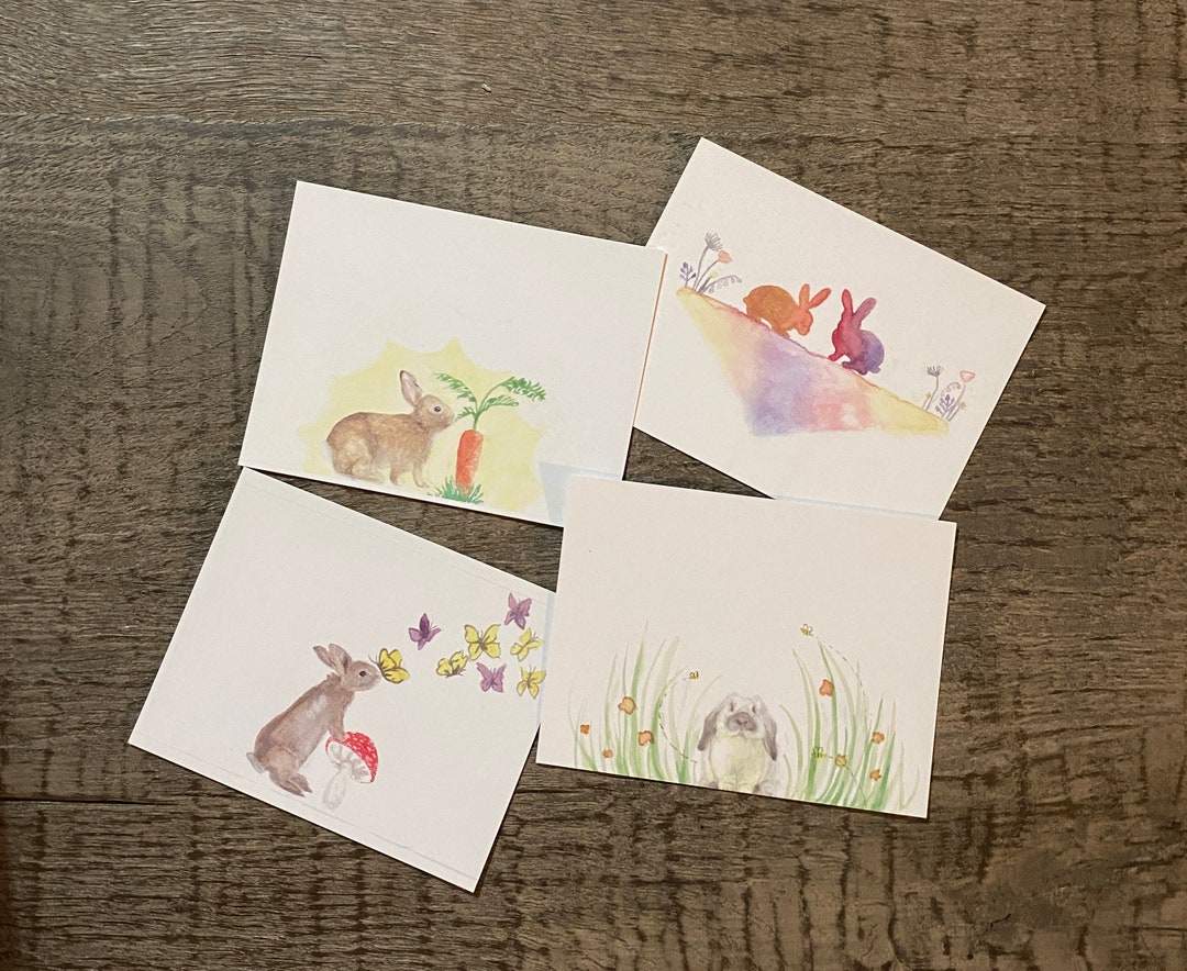 Bunny Cards - Etsy