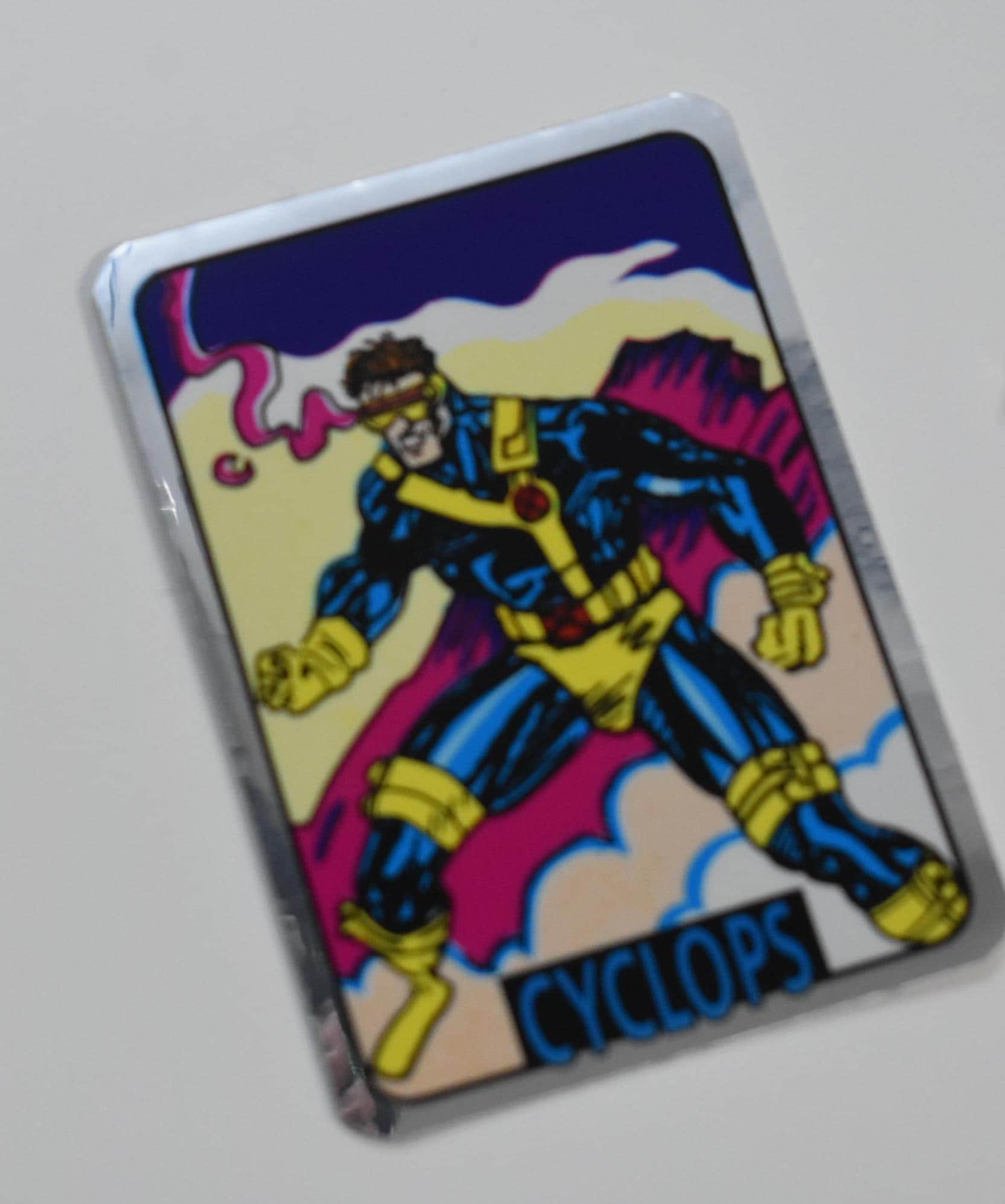 Vintage Marvel Cyclops Vending Machine Sticker 1990's Prism Shiny Foil ...