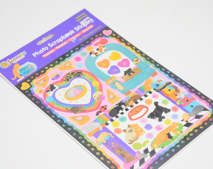 1998 Sandylion Cat Kitten Stickers Photo Scrapbook Sticker Collection ...