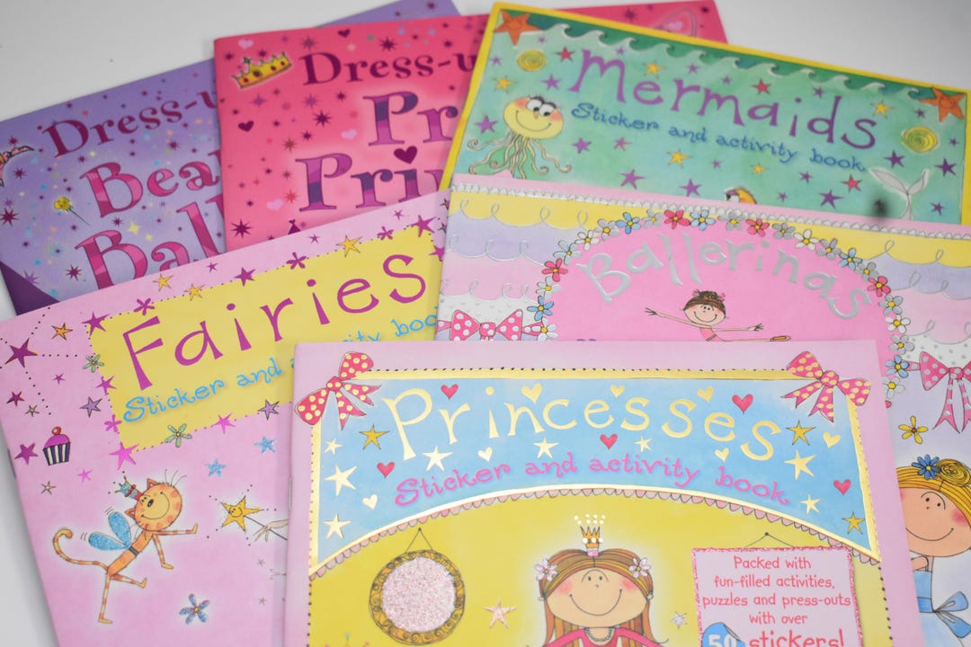 Lot of 6 Paper Doll and Sticker Books for Little Girls - Etsy