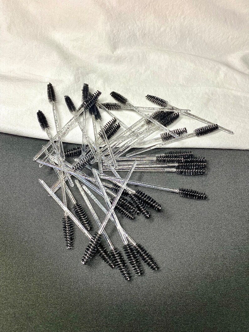 10-100 Glitter Spoolies / Disposable Mascara Wands / Lash Brushes ...