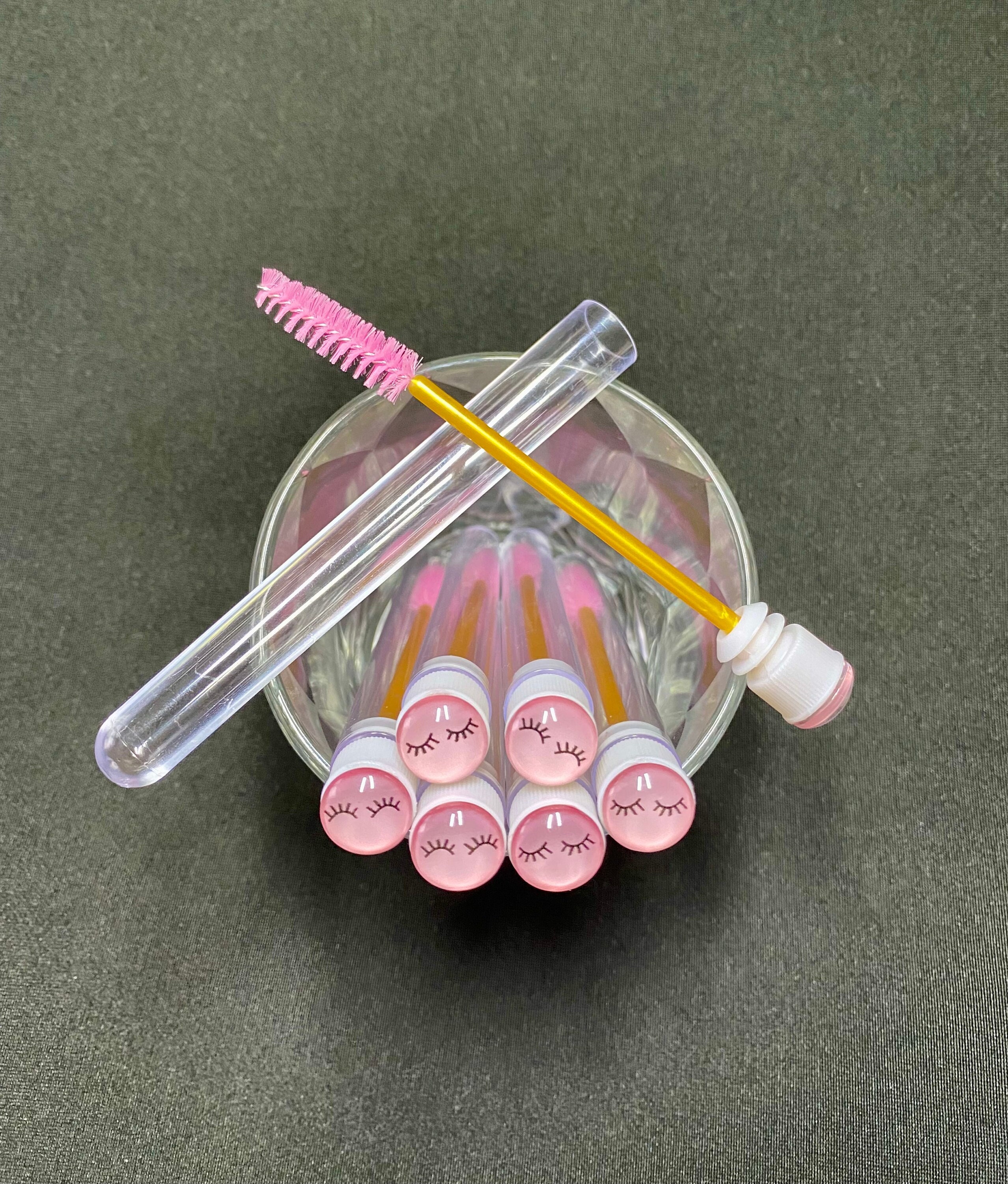 Pink Happy Lash Extension Spoolie Brush Travel Lash Wand - Etsy Australia