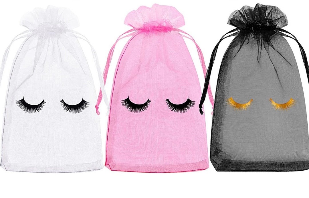 Happy Lash Volume Lash Extension Aftercare Bags | Eyelash Print Makeup ...