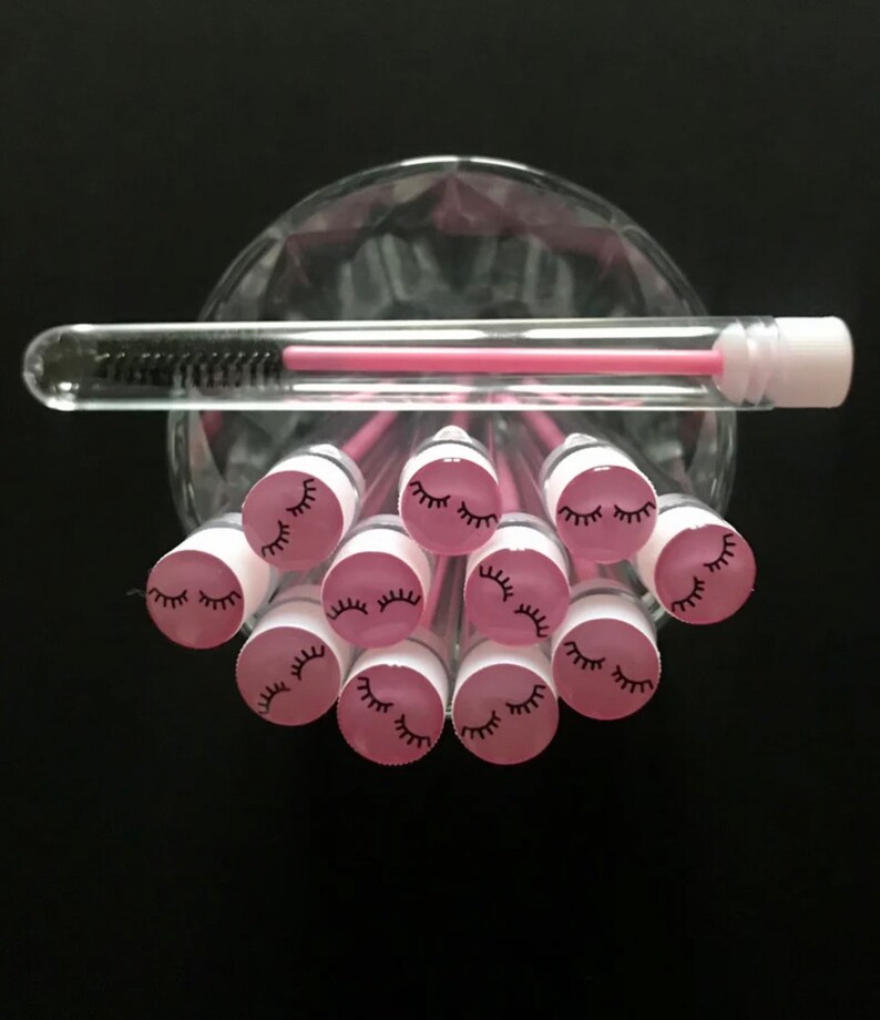 Pink Happy Lash Extension Spoolie Brush Travel Lash Wand - Etsy