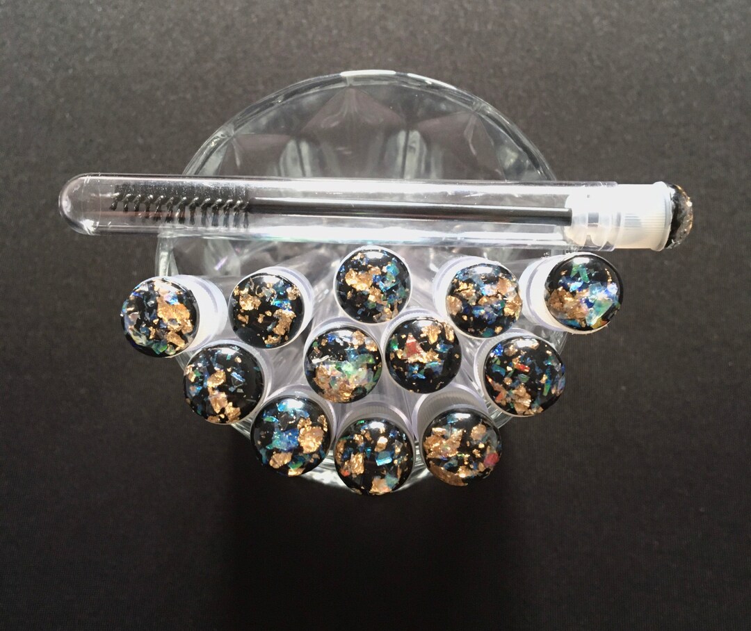 Gold Flake Lash Extension Spoolie / Brow Brush - Lash Wand Tube - Etsy