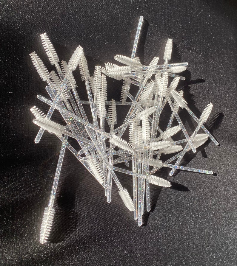 10-100 Glitter Spoolies / Disposable Mascara Wands / Lash Brushes ...