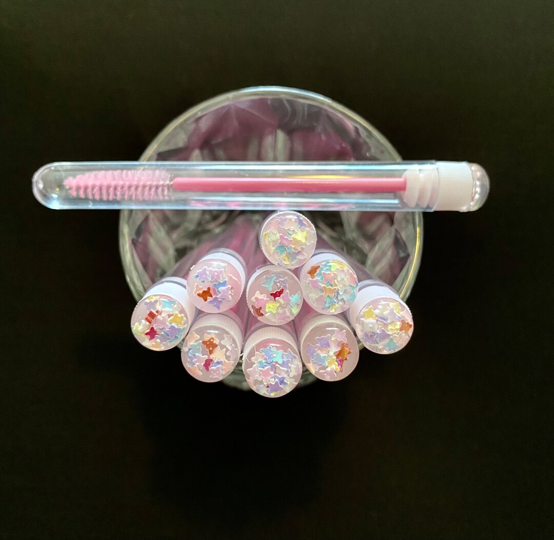 Butterfly Confetti Lash Extension Spoolie Brush - Travel Lash Wand Tube ...