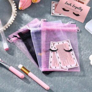 Happy Lash Volume Lash Extension Aftercare Bags | Eyelash Print Makeup ...