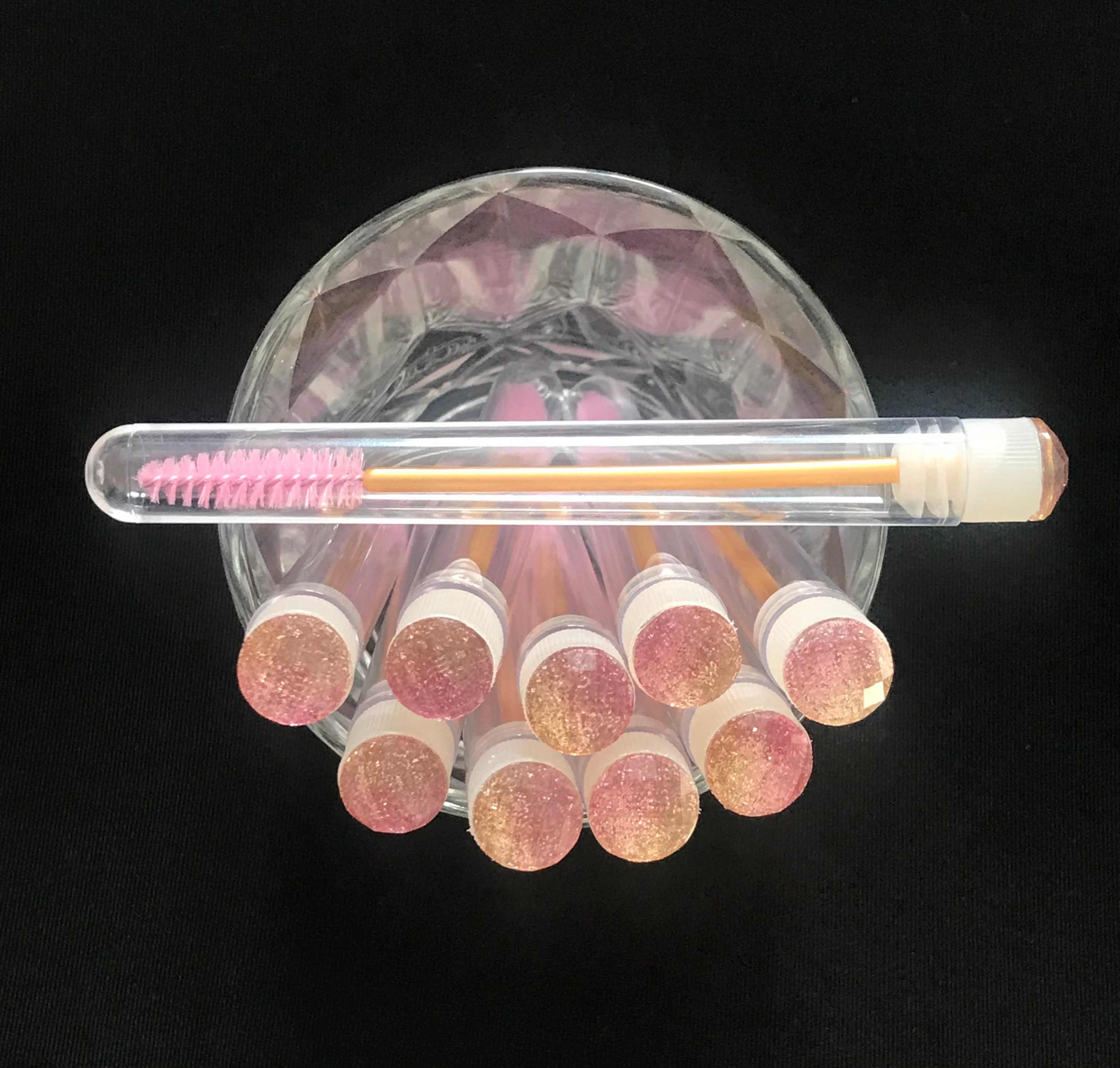 2-100 Gold & Pink Ombré Glitter Lash Extension Spoolie / Brow - Etsy