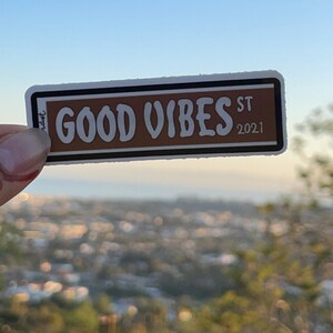 Good Vibes Street Sign Sticker - Etsy