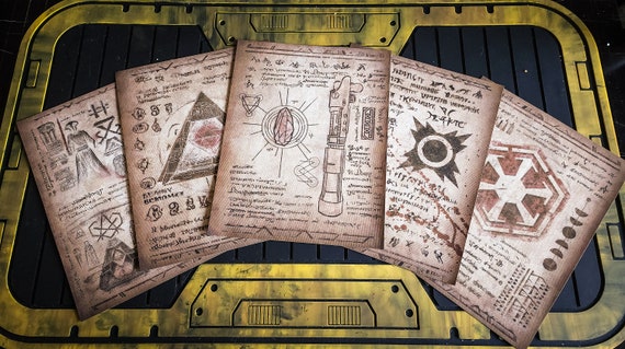 Ancient Sith Texts Set of 5 100% Cotton Canvas Prints Prop - Etsy UK