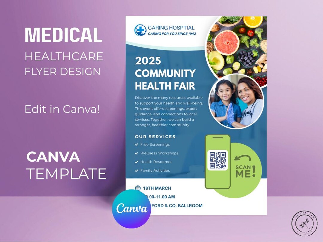 Community Flyer Template 2025 — Wellness Event, Open Enrollment, HR ...