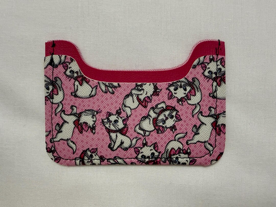 Pink Cat Card Wallet - Etsy