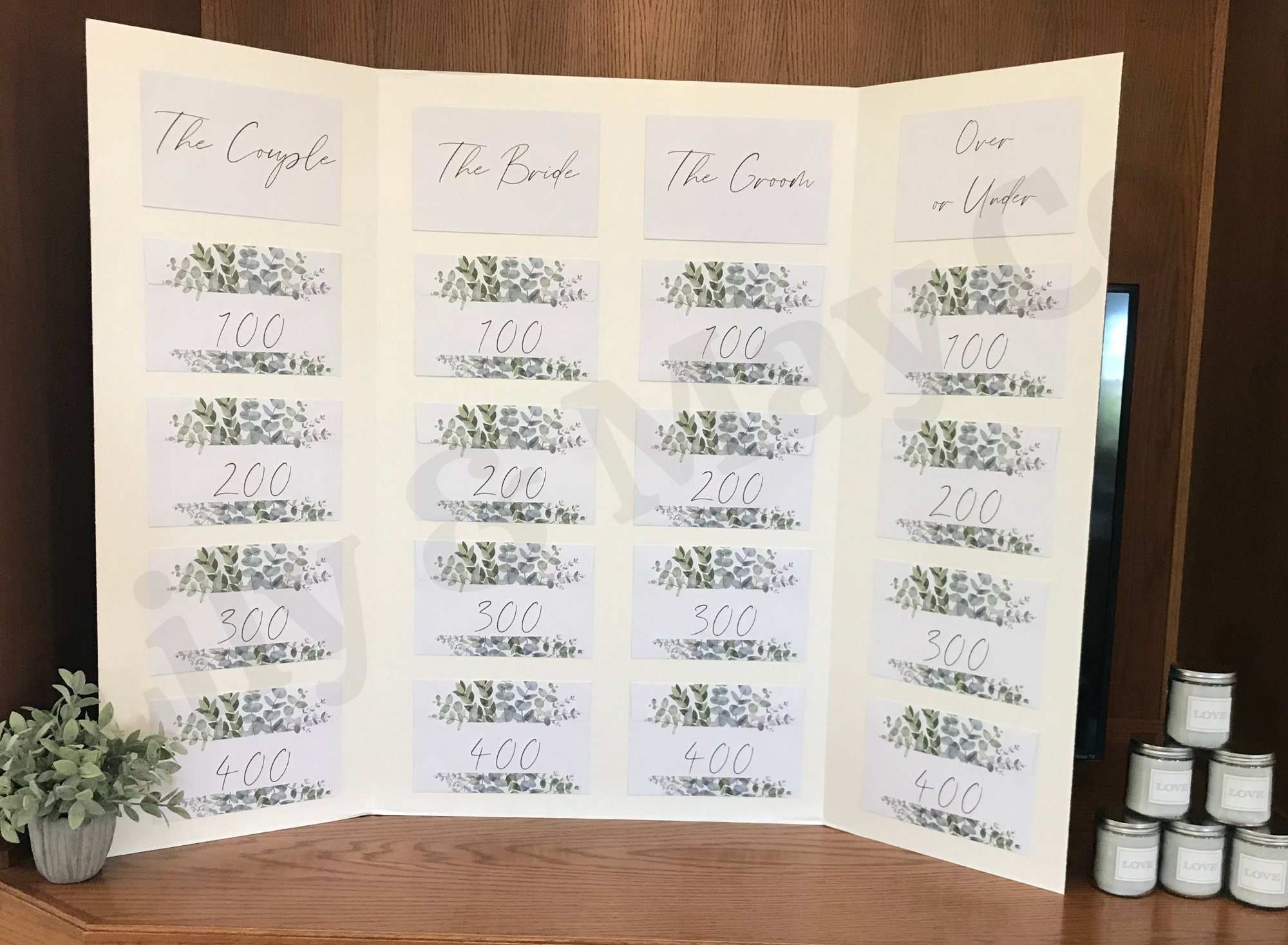 Greenery Bridal Jeopardy, Canva, Digital Download, Bachelorette ...