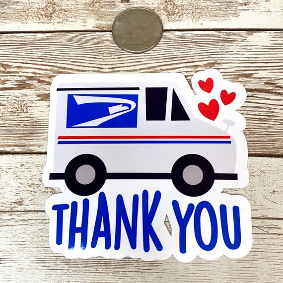 Thank You USPS Sticker Decal - Etsy