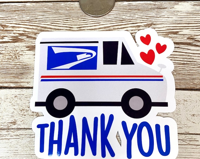 Thank You USPS Sticker Decal - Etsy