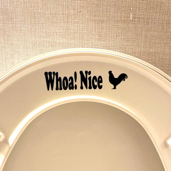 Whoa Nice Cck Toilet Seat Decal - Etsy